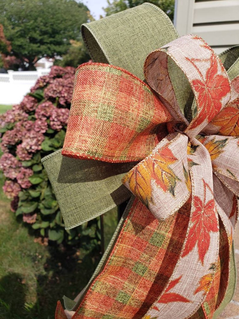 Fall Bow Wreath Bow Fall Decor Autumn Decor Fall Lantern - Etsy