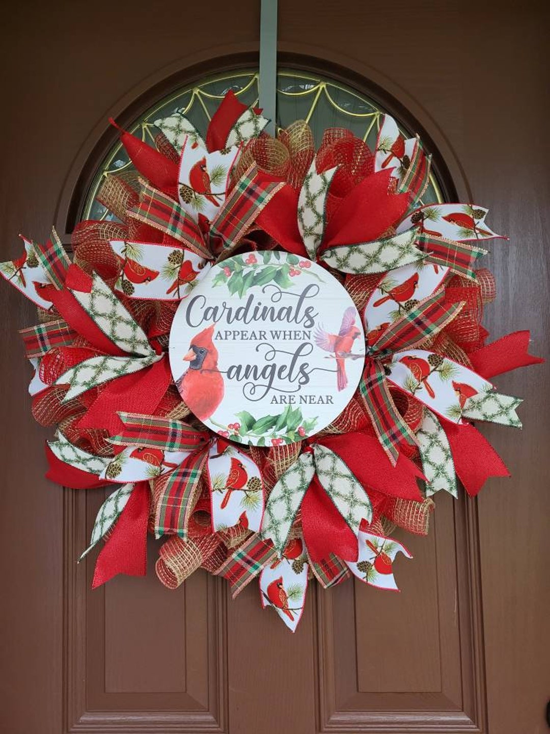 Winter Wreath, Cardinal Wreath, Cardinals Appear When Angels Are Near ...