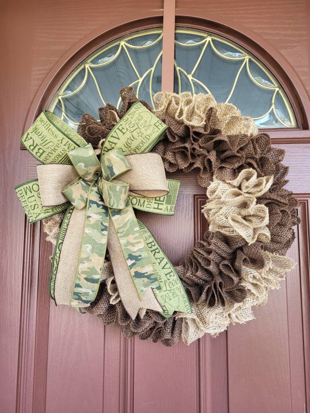 Army Wreath, Burlap Wreath, US Army Wreath, Soldier Wreath, Memorial ...