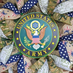Army Wreath, Army Door Decor, Camouflage, Soldier Wreath, Memorial Day ...