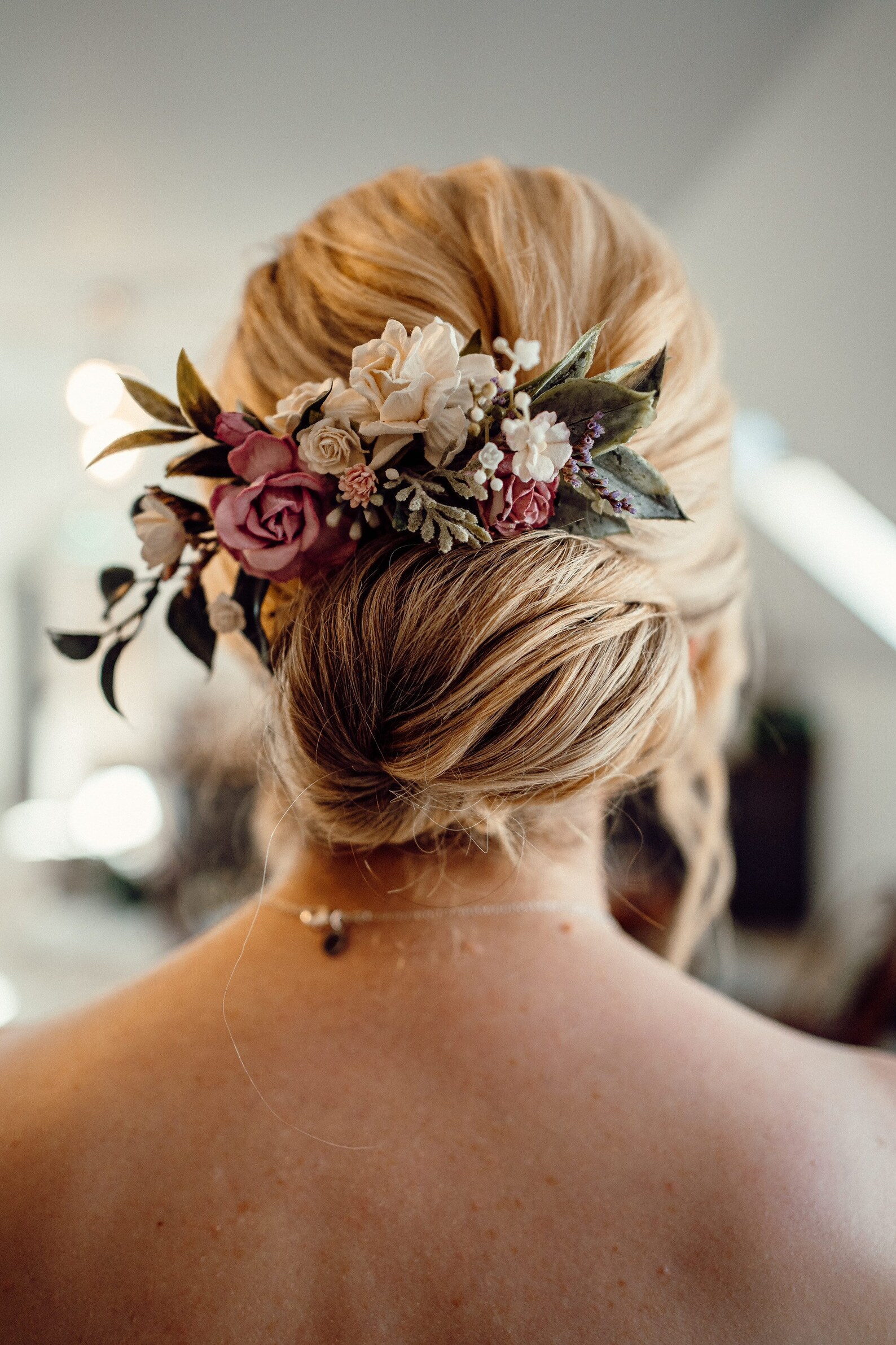 Dusty Pink and White Hair Comb Bridal Hair Comb Flower Hair - Etsy