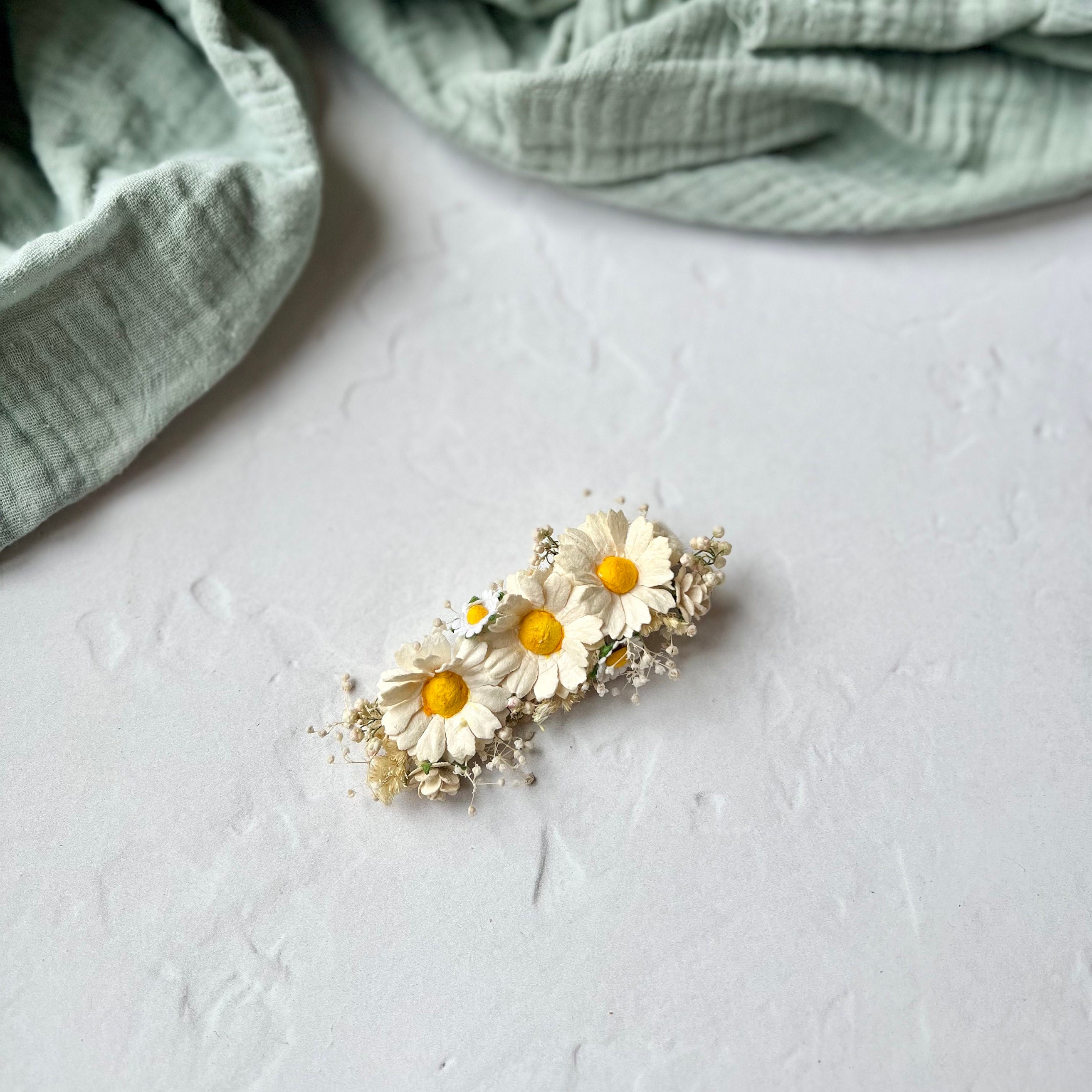 Daisy Flower Hair Clip, Flower Girl Hair Accessories, Flower Girl Gift ...