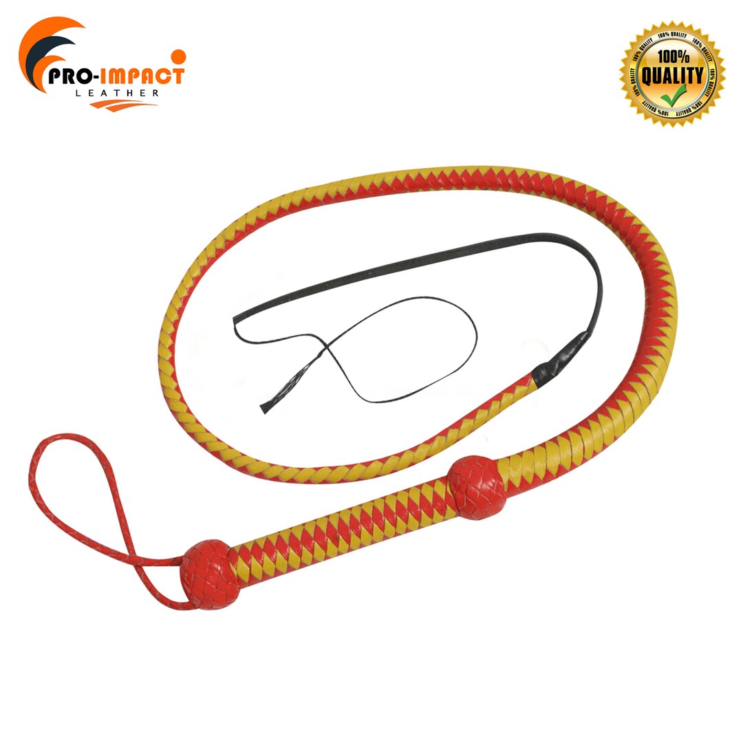 4 Feet 12 Plait Weaving Bull Whip Farming Equestrian Hunting Loud Open ...