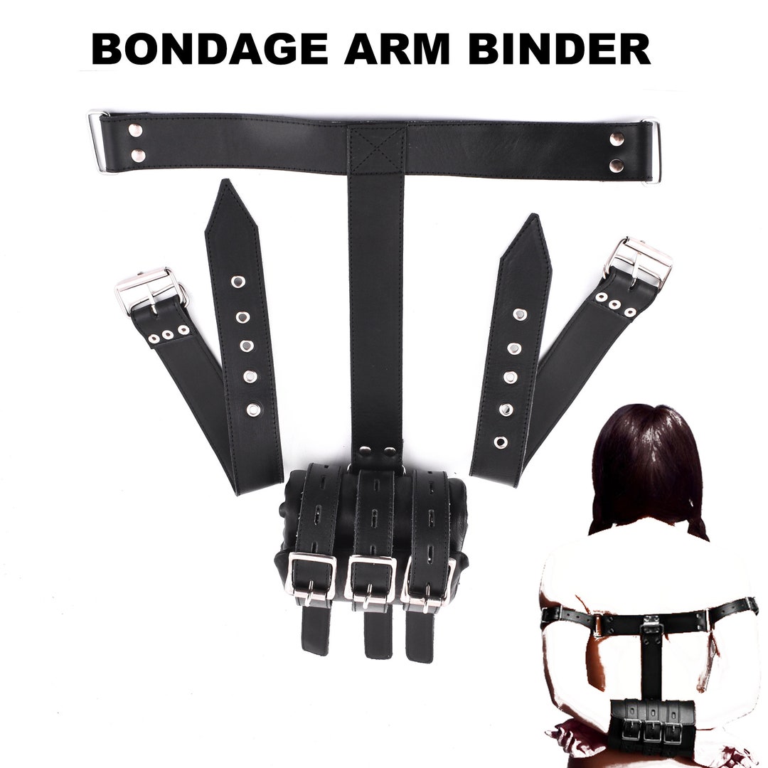 Bondage Armbinder Real Leather Arms To Wrist Restraint Cuff Back