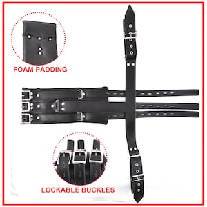 Bondage Armbinder Real Leather Arms to Wrist Restraint Cuff Back ...