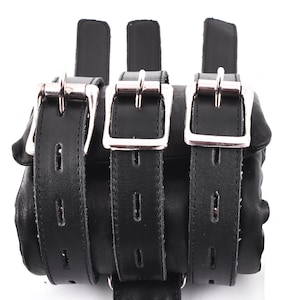 Bondage Armbinder Real Leather Arms to Wrist Restraint Cuff Back ...