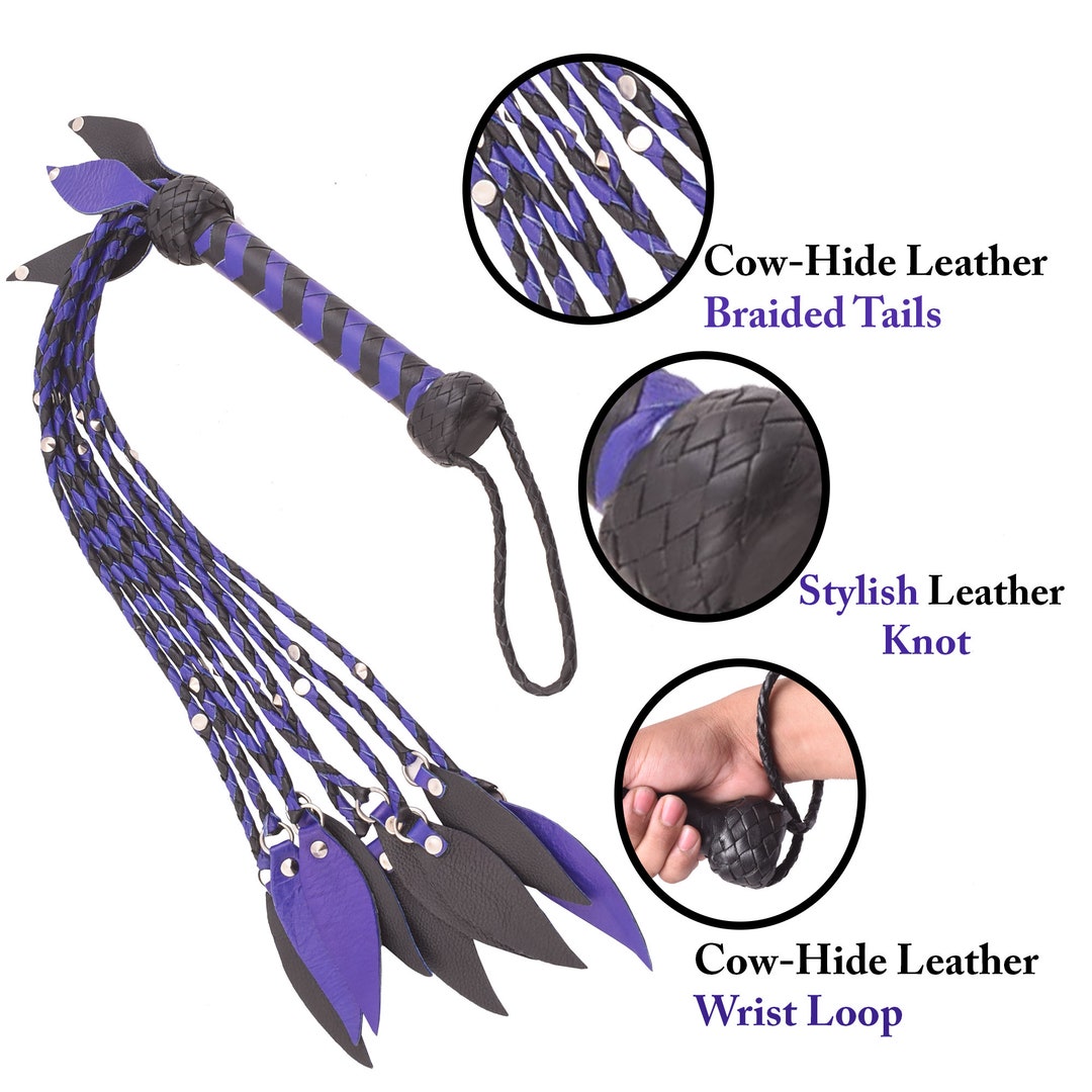 Real Leather Flogger Fully Handmade & Genuine Cowhide Leather Flogger ...