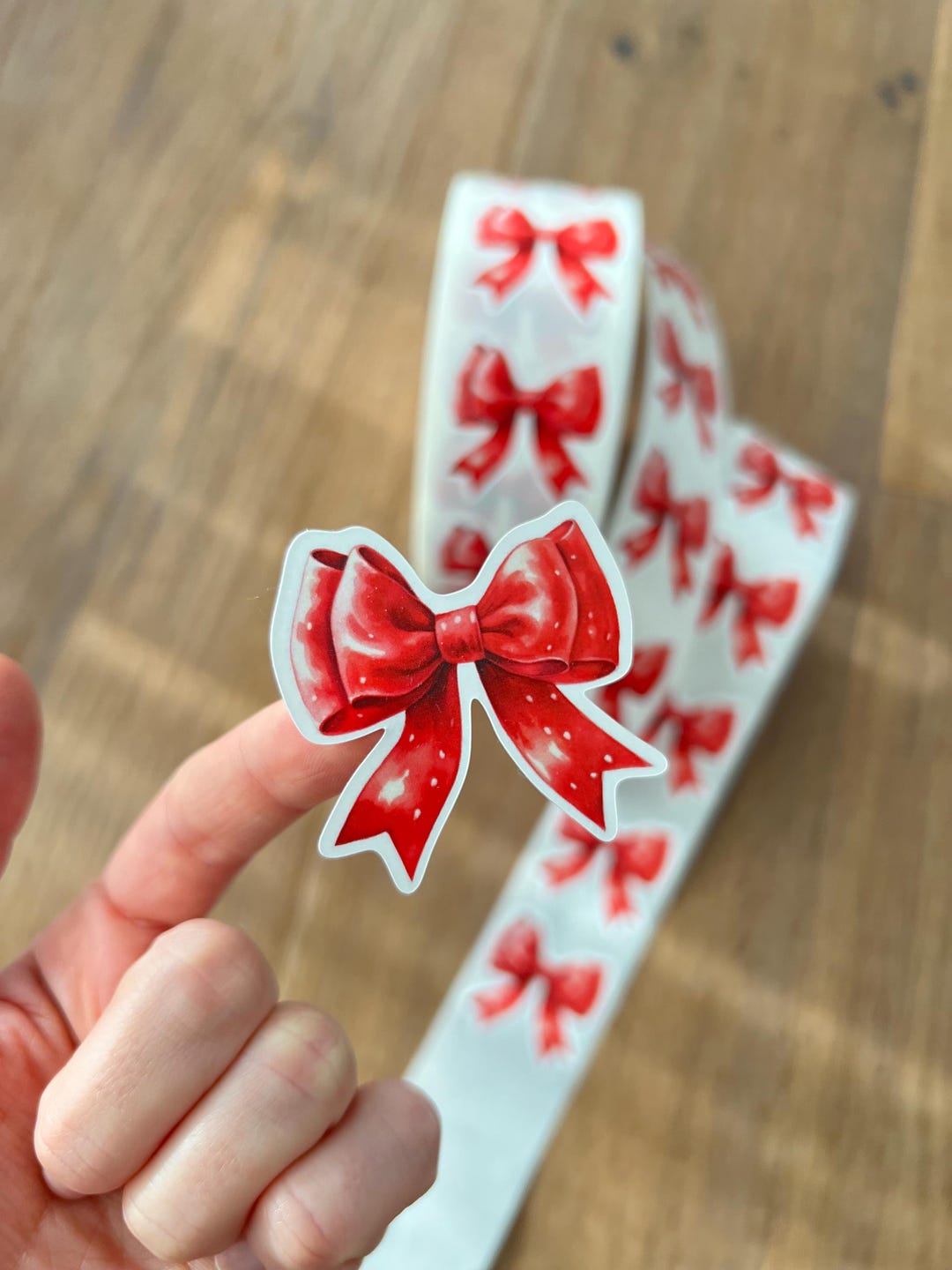 Sticker / Elegant Sticker / Sticker Red Bow / Sticker "red" / Bow / Bow ...
