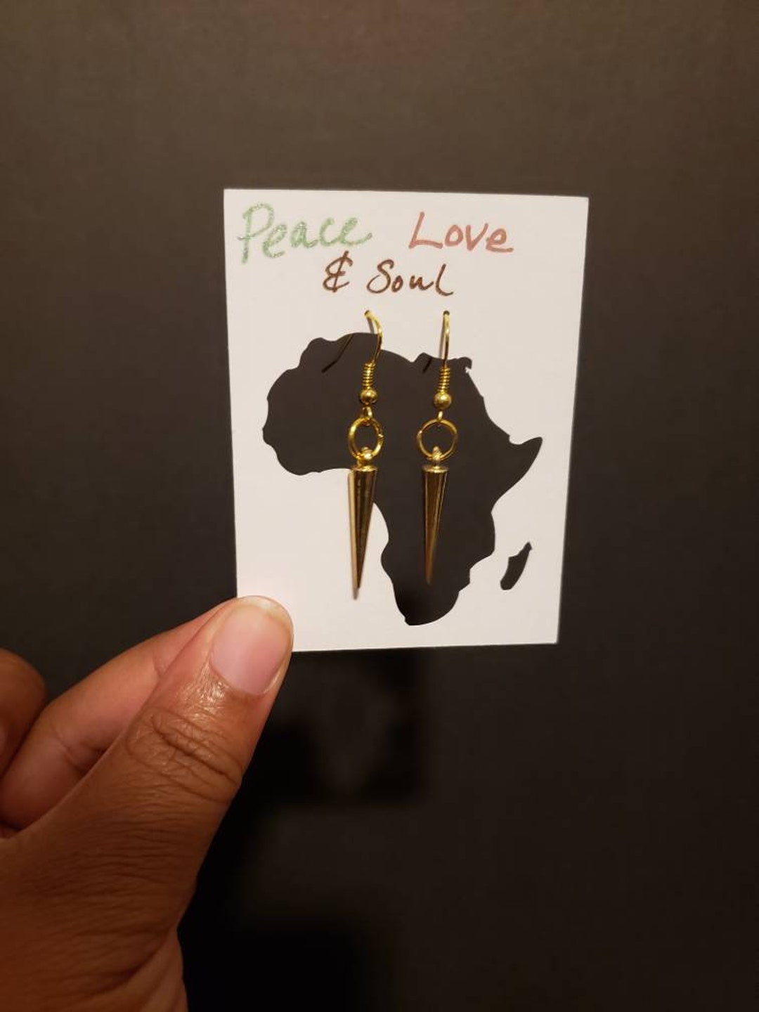 Earring Backing Card Template SVG - Circle With Africa Rectangle - Etsy