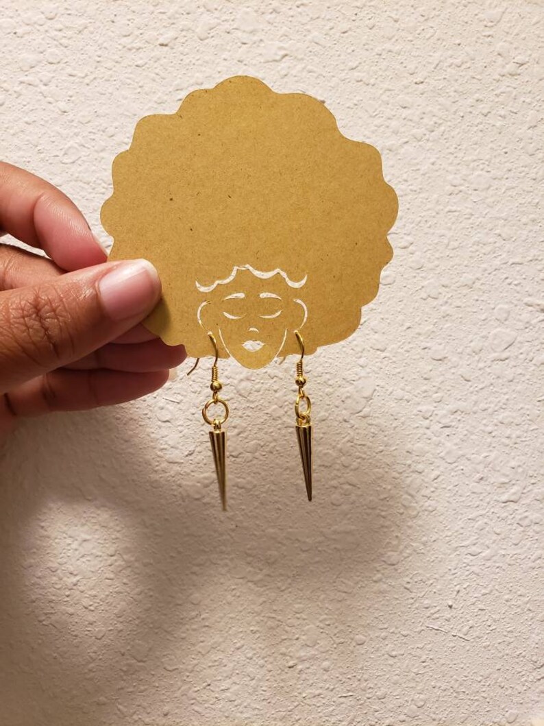 BUNDLE Earring Backing Card Template SVG Afro Woman - Etsy