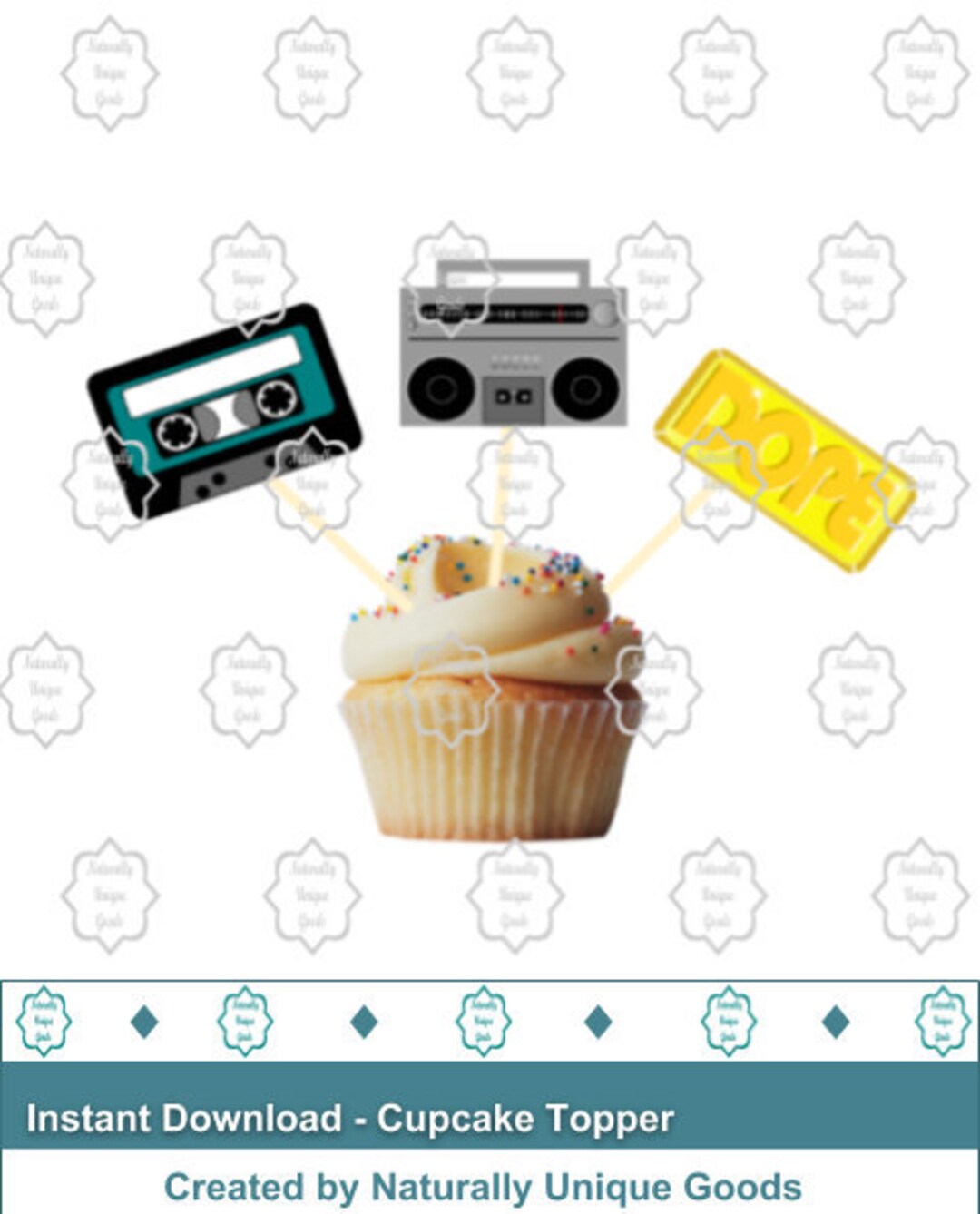 Cupcake Toppers - Hip Hop Music Theme - Etsy