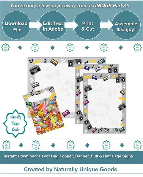 Hip Hop Music Theme Party Bundle - Etsy