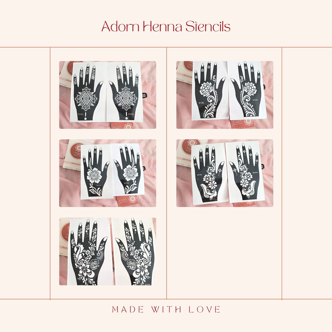 Henna Stencil | Henna Tattoo Sticker | Body Art Sticker | Tattoo ...