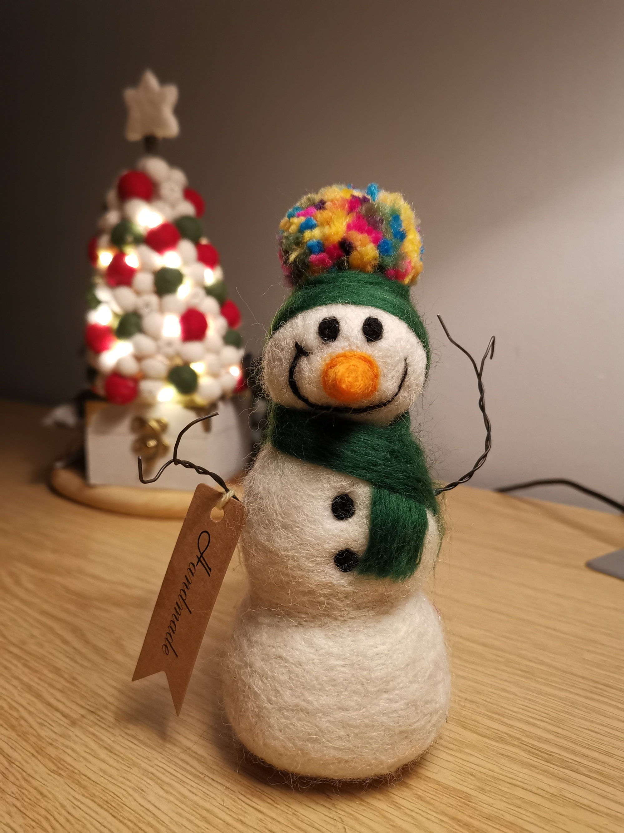 Snowman Needle Felt Kit Everything You Need to Start Needle - Etsy