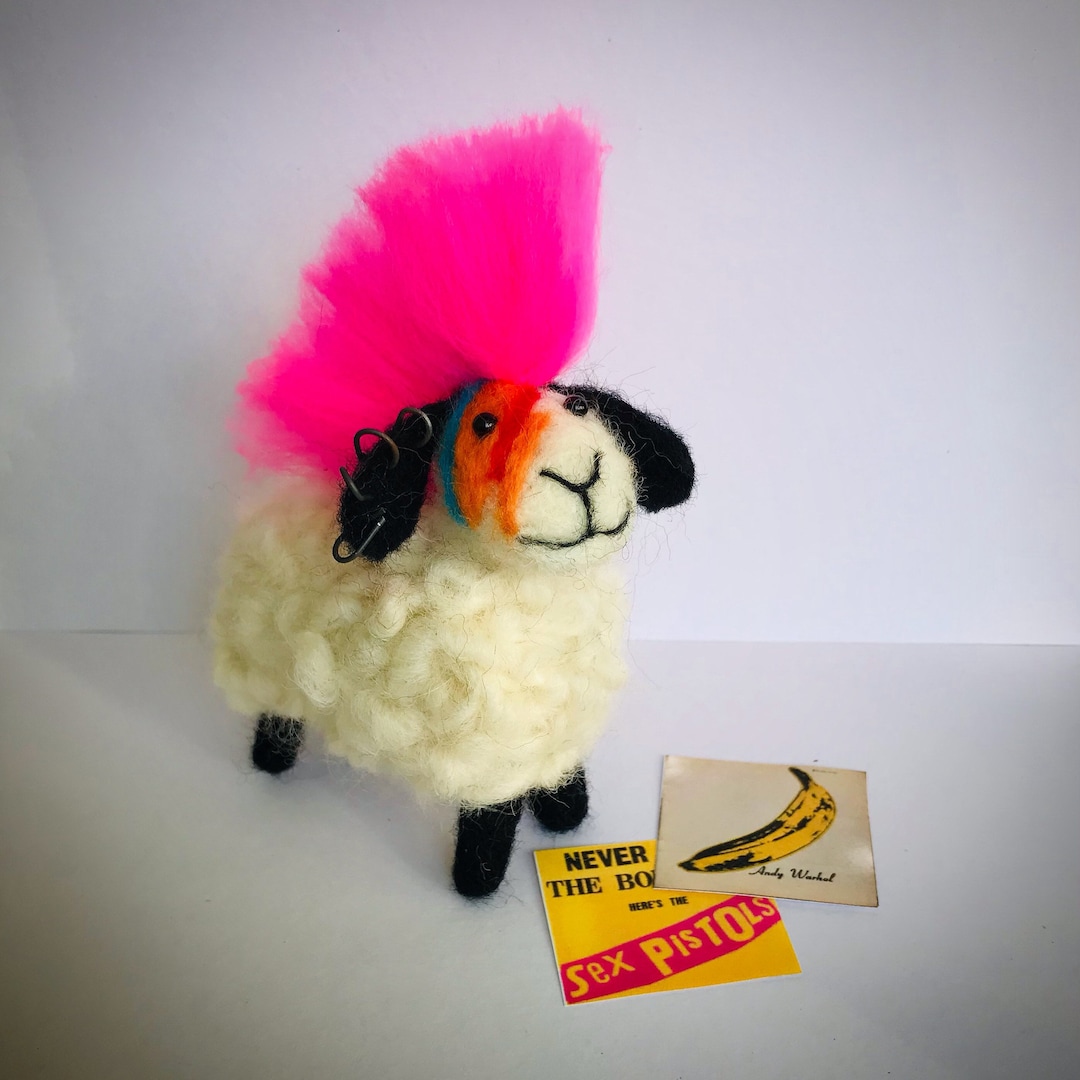 Little Woolly Punk Sheep Beginner’s Needle Felting Kit! - Etsy