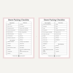 College Packing Checklist - Dorm College Move in List - Digital ...