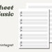 Sheet Music - Treble Alto Bass Clef - Blank Digital Printable ...