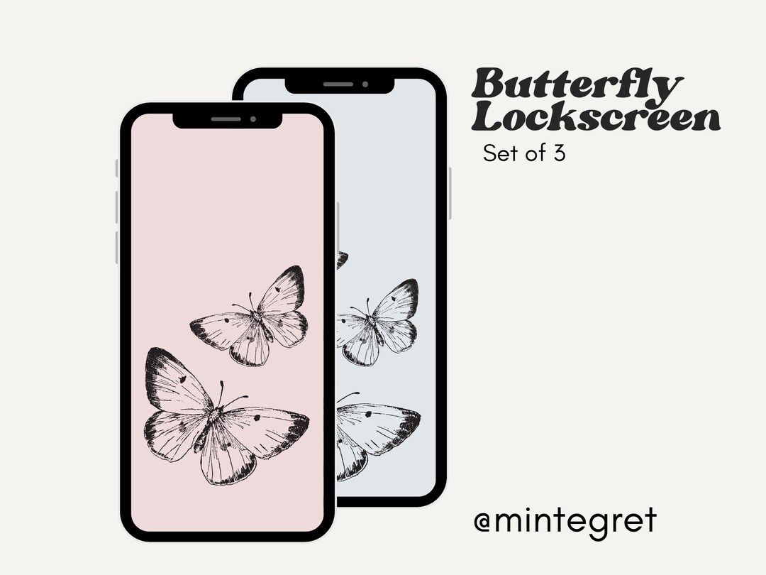 Pastel Butterfly Lockscreen - Etsy