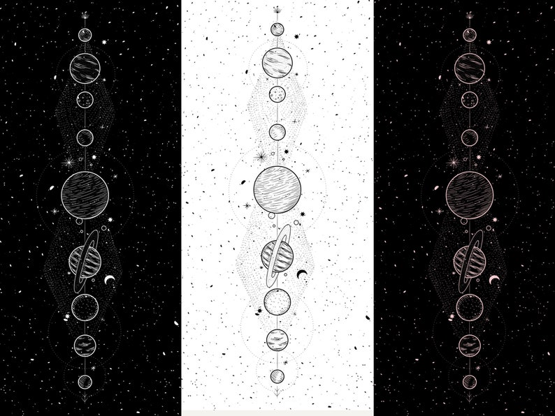 Solar System Desktop Wallpaper - Aesthetic Stars Screensaver - Set of 8 ...