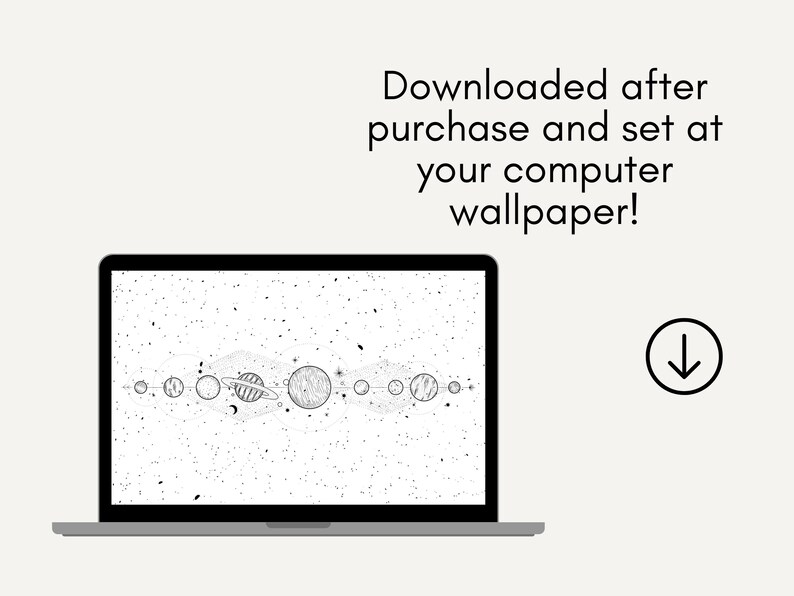 Solar System Desktop Wallpaper - Aesthetic Stars Screensaver - Set of 8 ...