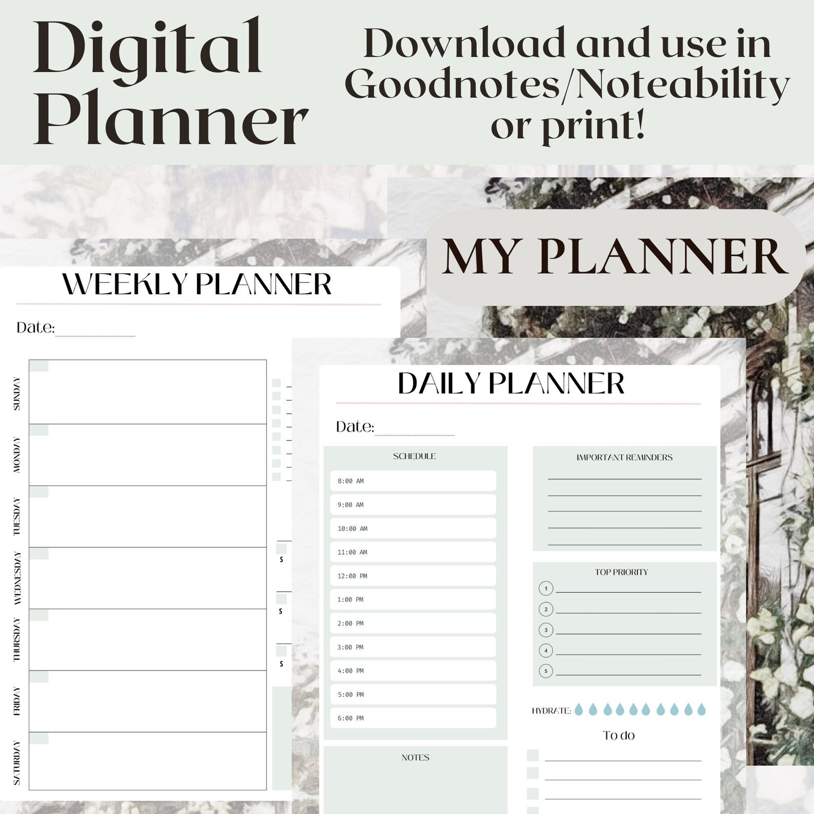 Digital Planner Daily Weekly Monthly Calendar 2023 - Etsy