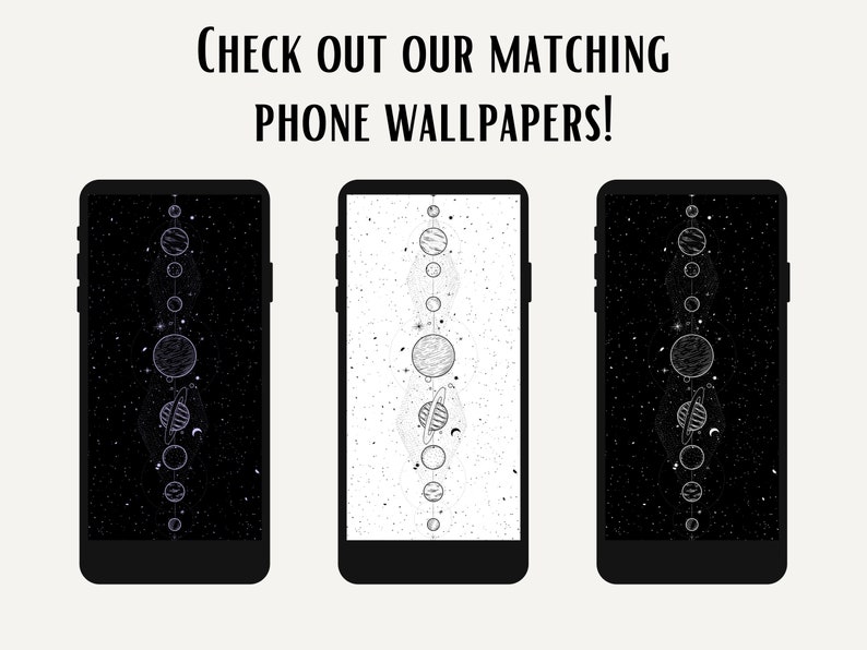 Solar System Desktop Wallpaper - Aesthetic Stars Screensaver - Set of 8 ...