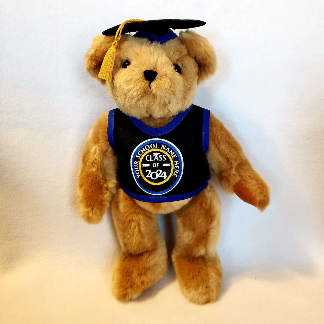 Graduation Bear WHITE ONLY LEFT, Personalized Grad Gift, Limited Run - Etsy
