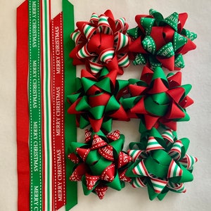 Christmas Gift Bows, Set of 6 - Etsy