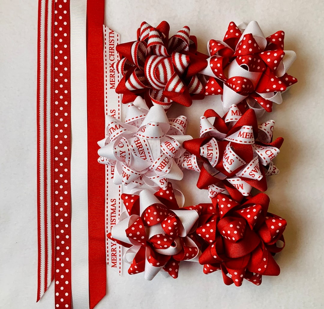 Christmas Gift Bows Set of 6 - Etsy