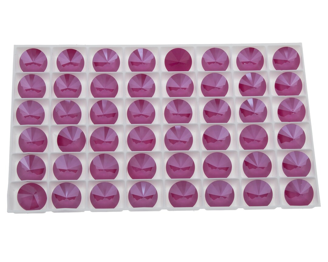 Genuine Swarovski Crystal Peony Pink 1122 Rivoli 12mm Size 12 Peices - Etsy