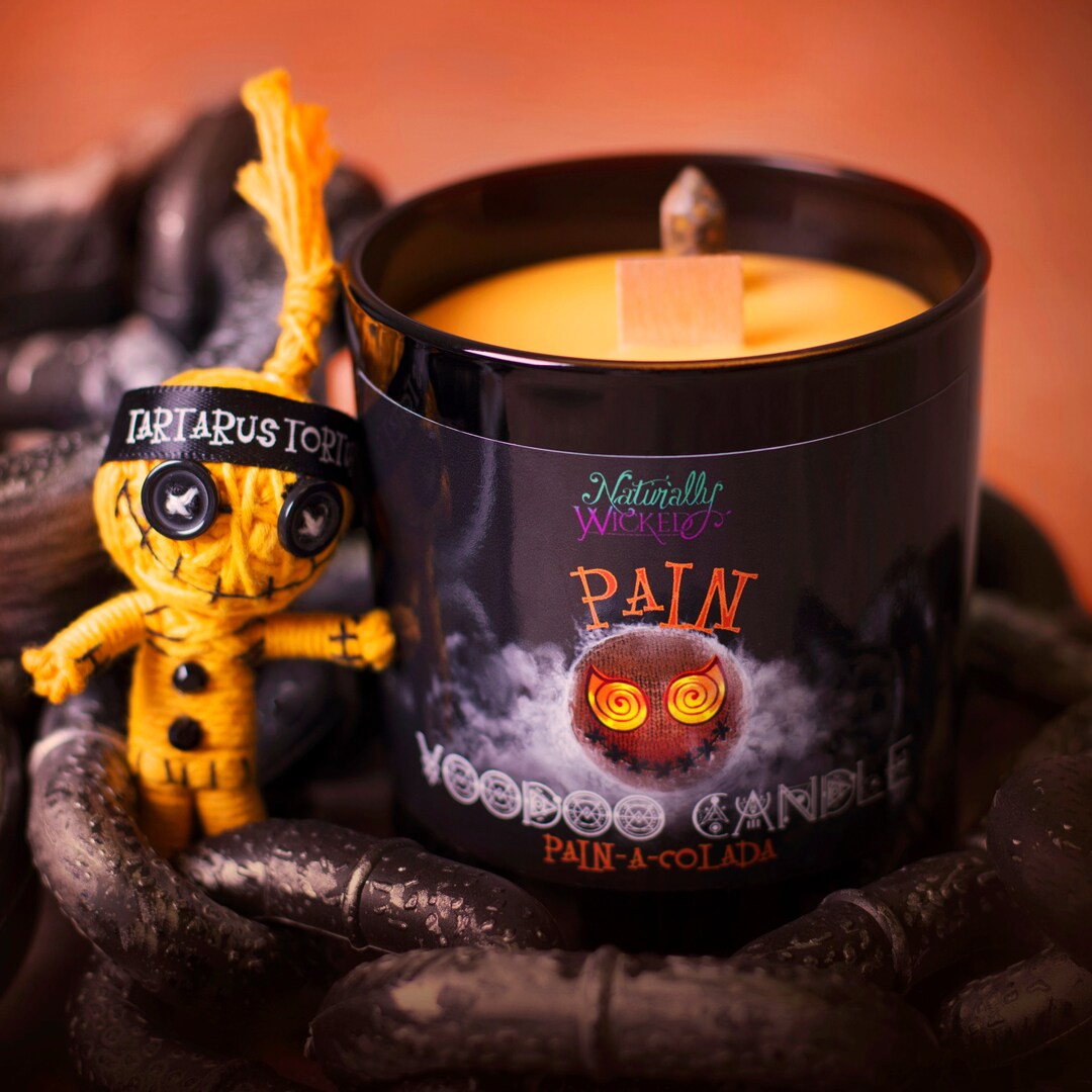 Voodoo® Pain Candle Voodoo Doll & Crystal Wand Included - Etsy New Zealand