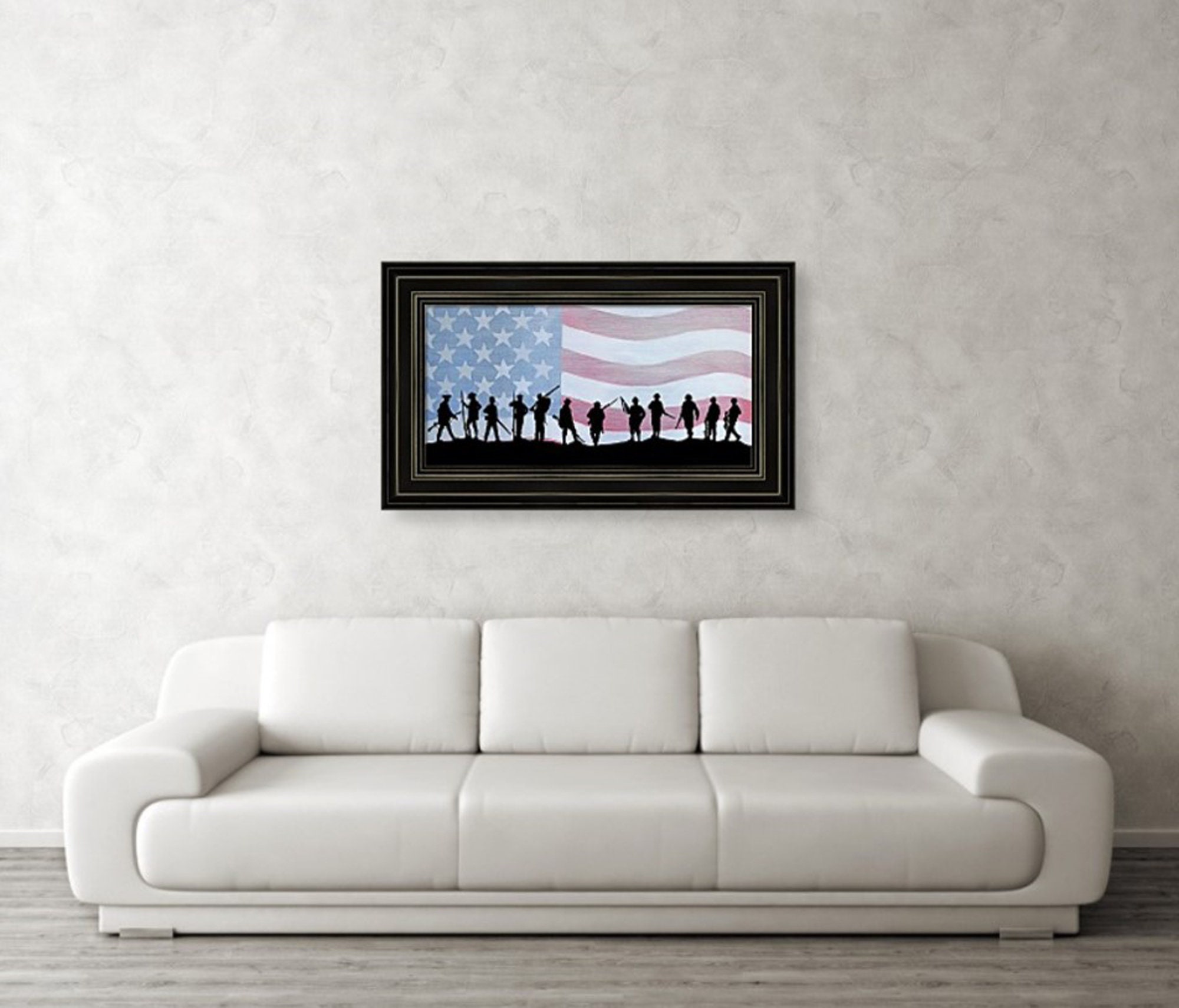 Soldier Art, Patriotic Art Print, Flag Art Print, Figure Art, Evolution ...