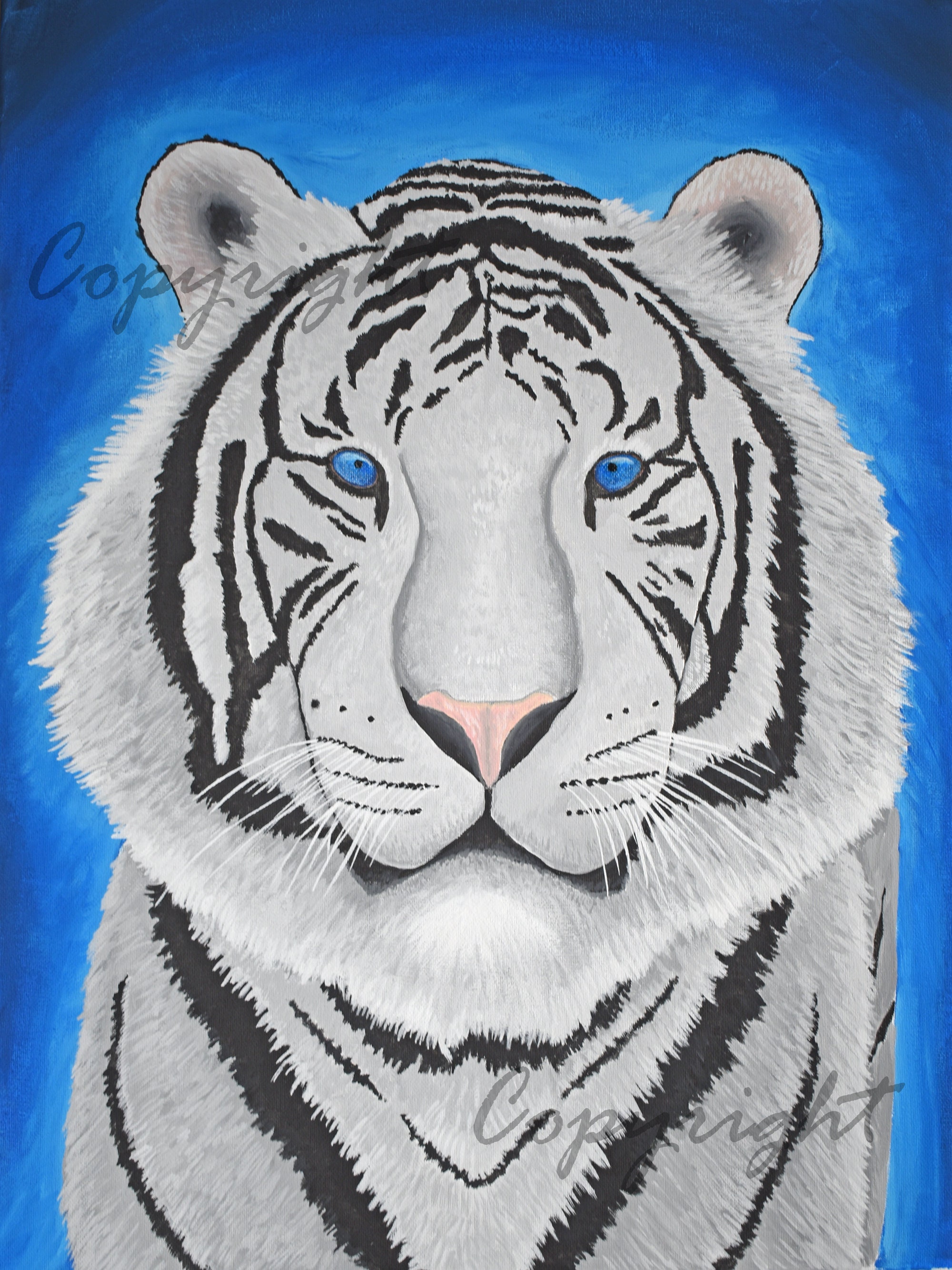 Easy White Tiger Drawings