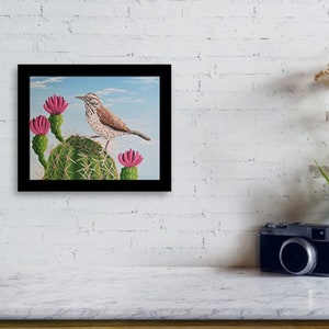 Cactus Wren Fine Art Print, Cactus Art Decor, Arizona Art Print, Desert ...