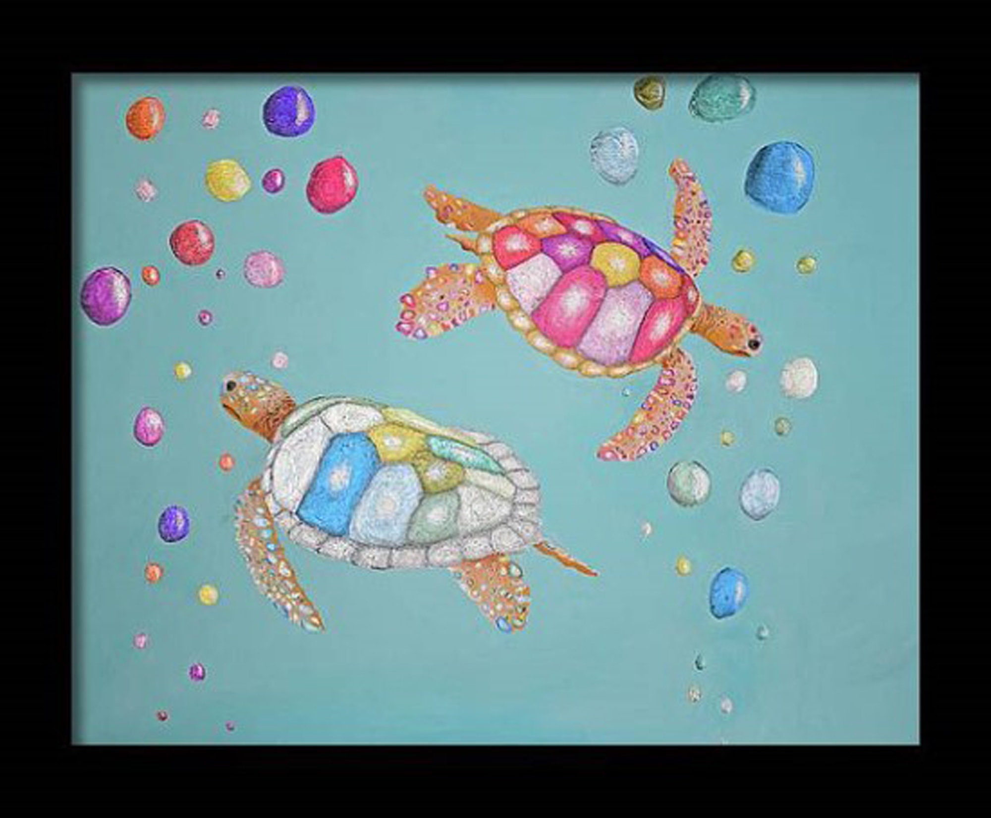 Turtle Print, Water Art, Turle Art, Ocean Art, Seascape Art, Tropical ...