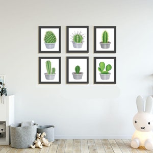 Printable Succulent Wall Art, Cactus Art Prints, Set of 6 Prints ...