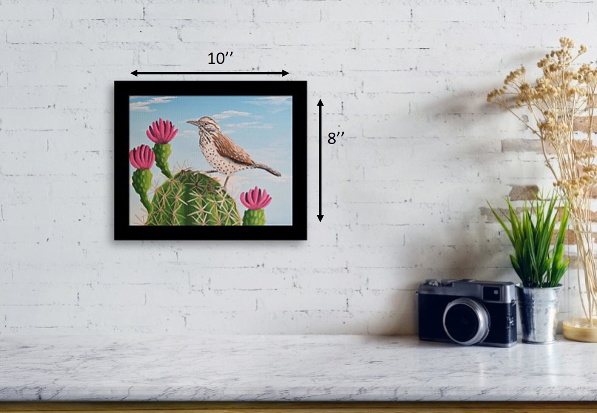 Cactus Wren Fine Art Print, Cactus Art Decor, Arizona Art Print, Desert ...