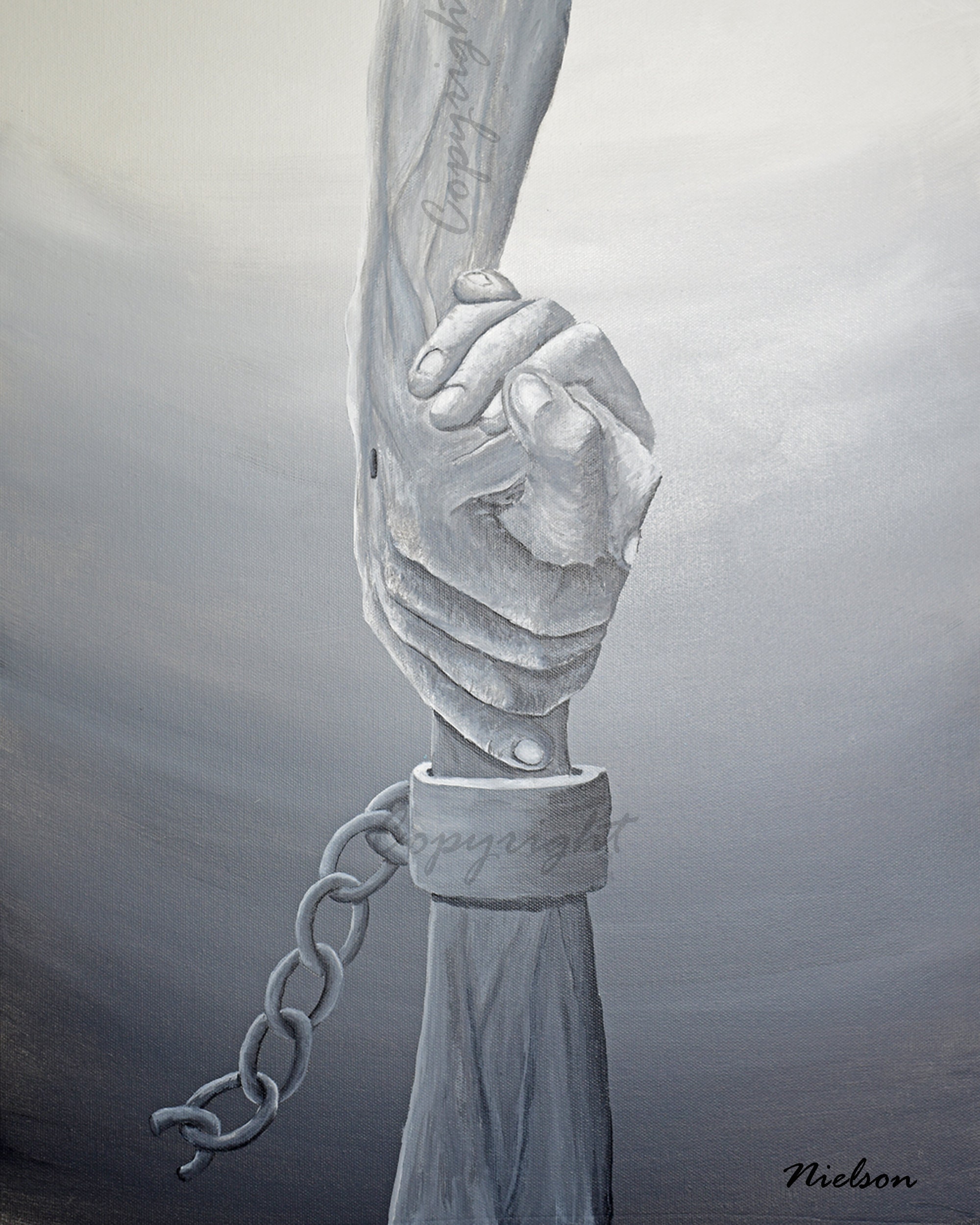 Jesus Christ Printable Wall Art, Grasping Christ's Hand Painting ...