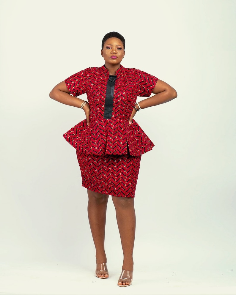Ankara Peplum Dress Ankara Dress African Print Dress - Etsy