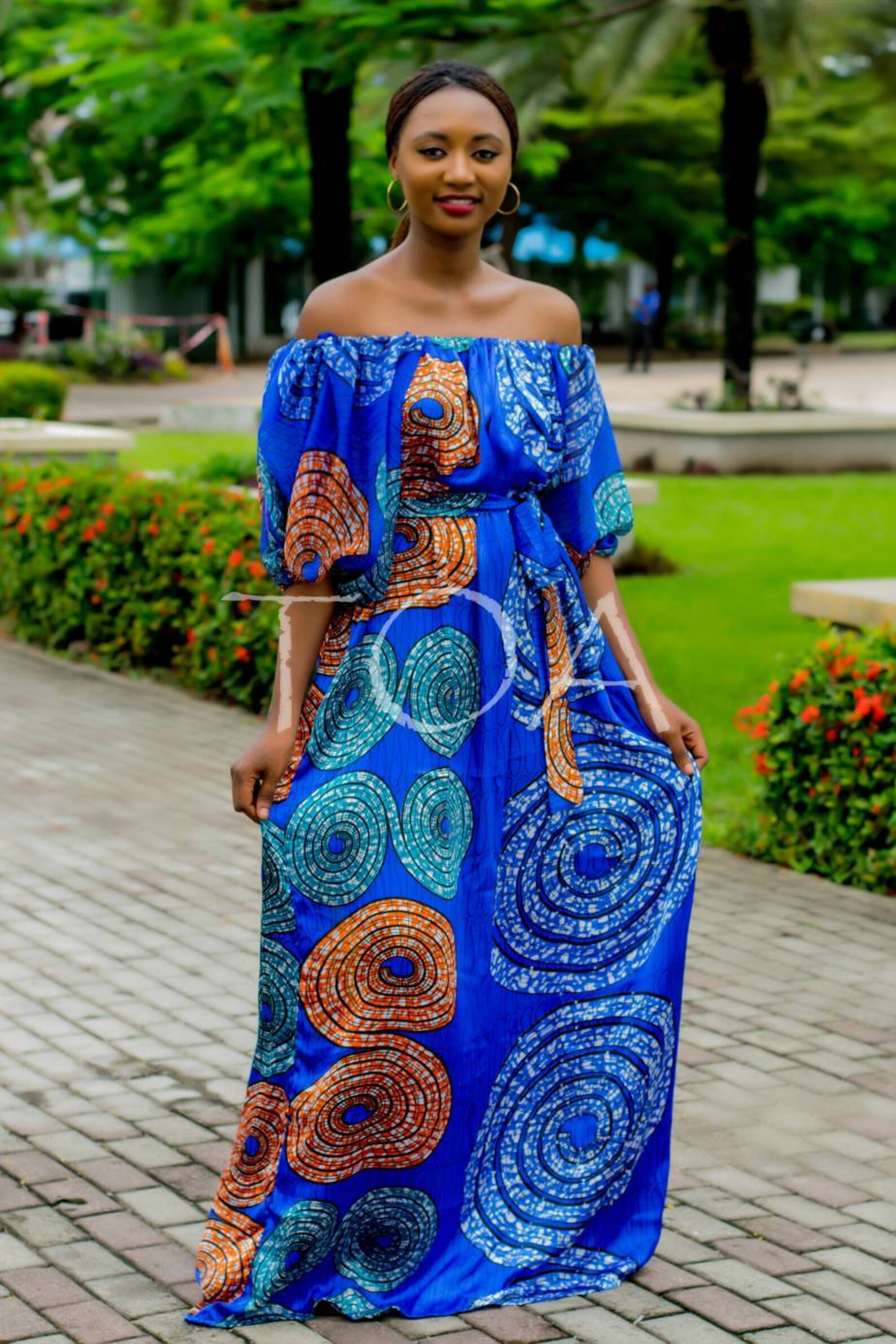 Flowing Ankara Silk Dress the Mozambique Dress Maxi Ankara - Etsy