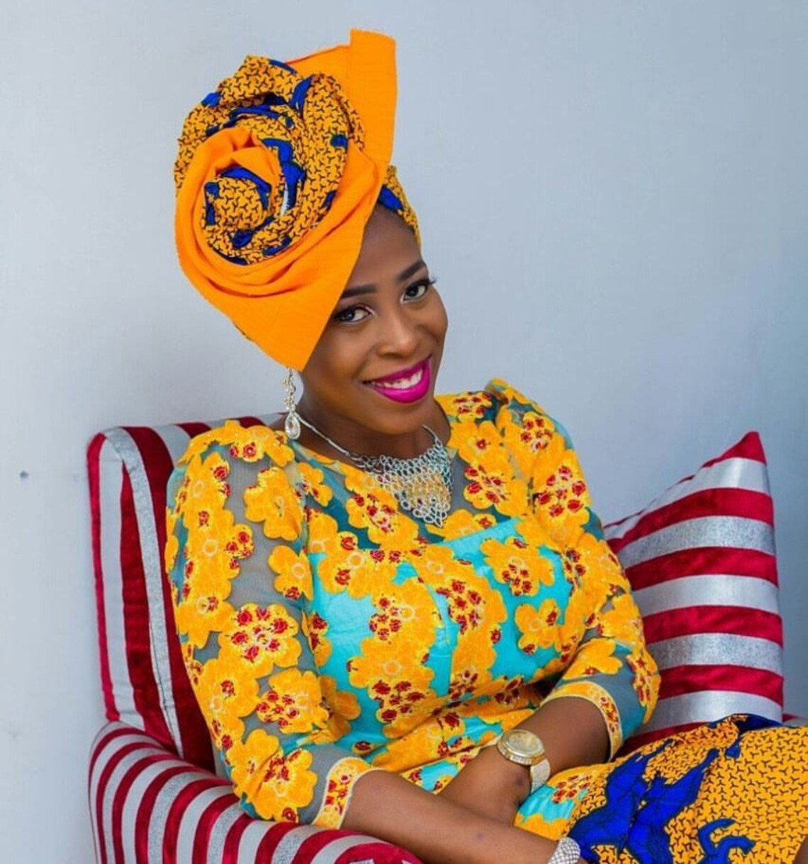 African Print Ready to Wear Head Gear Ankara Auto Gele - Etsy