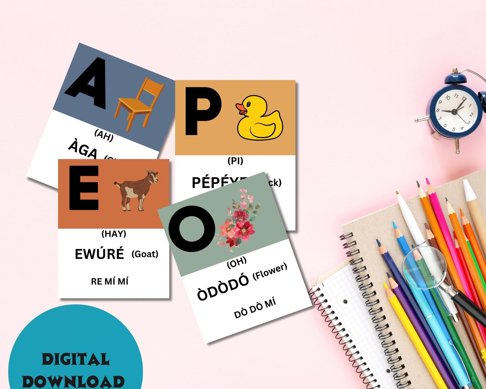 Yoruba Alphabet Flashcards, Printable Yoruba Alphabet Flashcards ...