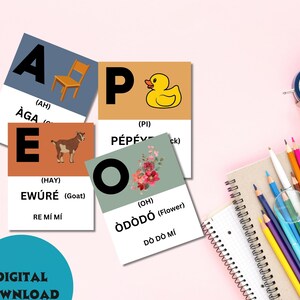 Yoruba Alphabet Flashcards, Printable Yoruba Alphabet Flashcards ...