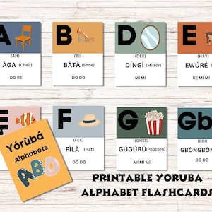 Yoruba Alphabet Flashcards, Printable Yoruba Alphabet Flashcards ...