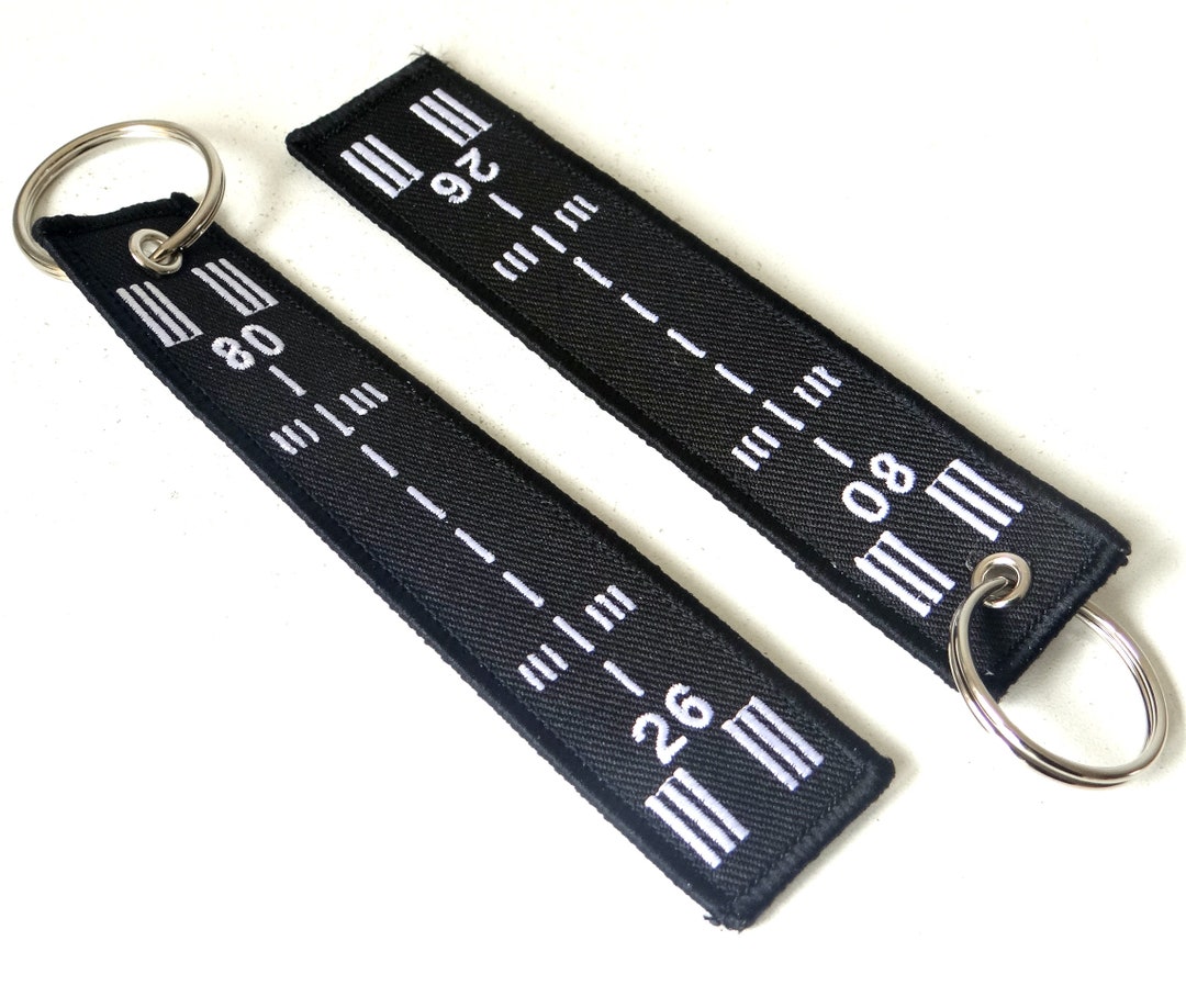 Airport Runway Keyring Keychain Embroidered Markings Aviation ...