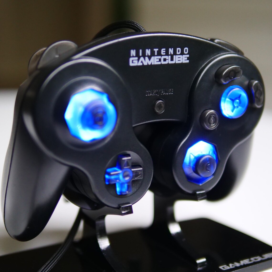 ALL BLACK Bluetooth LED Gamecube Controller - Etsy