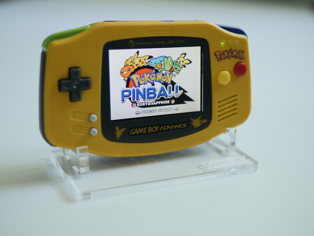 Pikachu Edition Custom GBA Fully Modded 101 or IPS Screen Backlit and ...