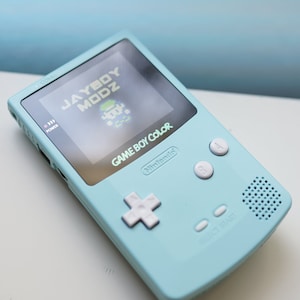 XL Gameboy Color! Aqua Blue Shell W/ Light up Logo Screen - Etsy