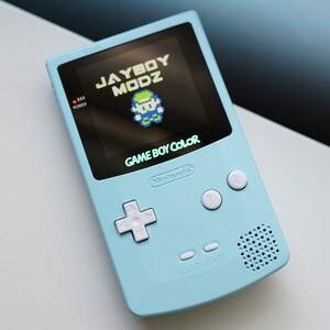 XL Gameboy Color! Aqua Blue Shell W/ Light up Logo Screen - Etsy
