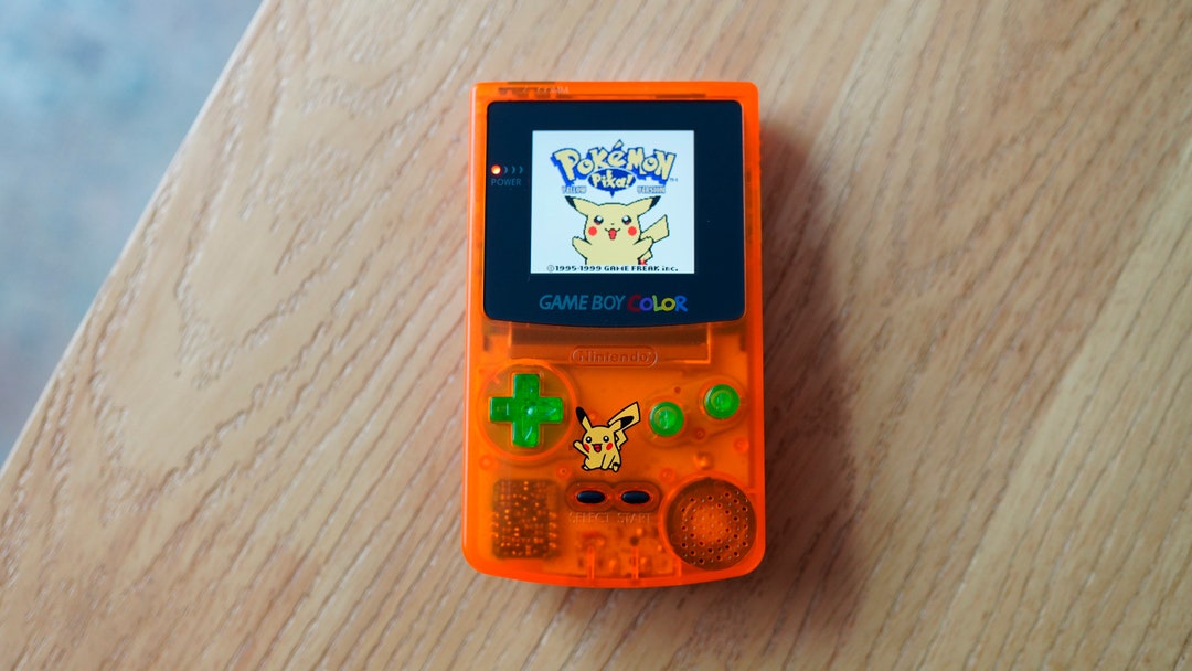 Orange PIKA Model Gameboy Color! Custom Gbc Backlit Rechargeable Mod ...